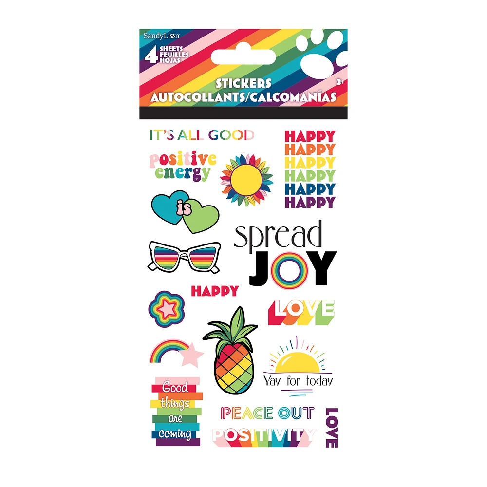 Five Below Positivity Stickers 4 Sheets | Hamilton Place