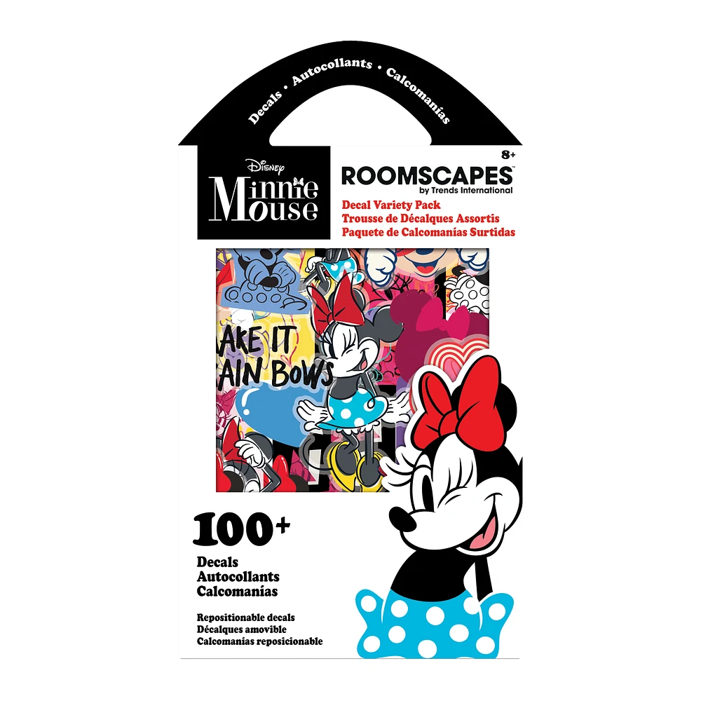 Five Below Minnie Mouse Decal Variety Pack with 100 Repositionable ...