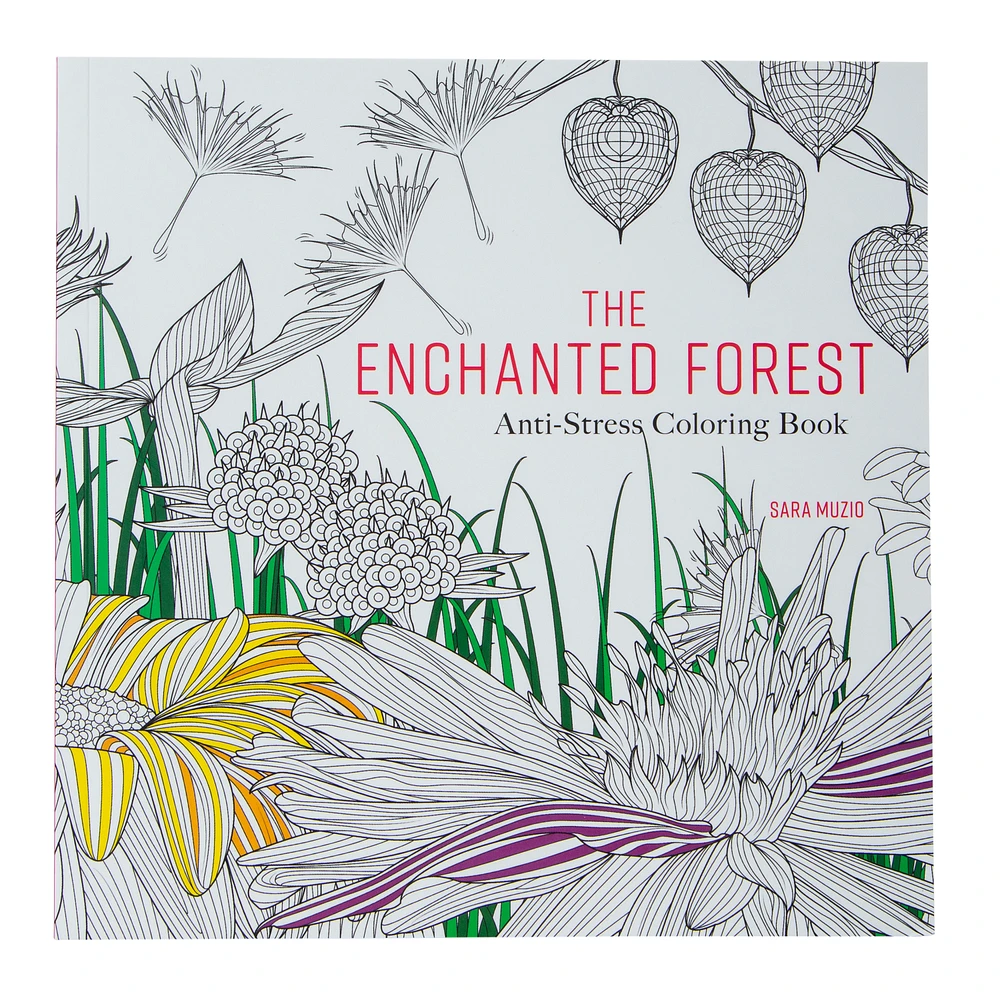Five Below The Enchanted Forest Anti-Stress Coloring Book by Sara Muzio ...