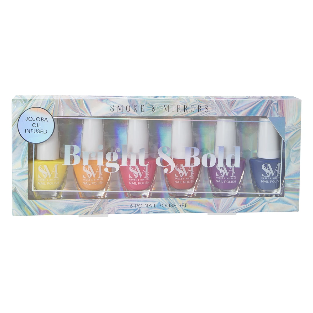 Five Below Smoke & Mirrors Bright & Bold Nail Polish 6-Piece Set ...