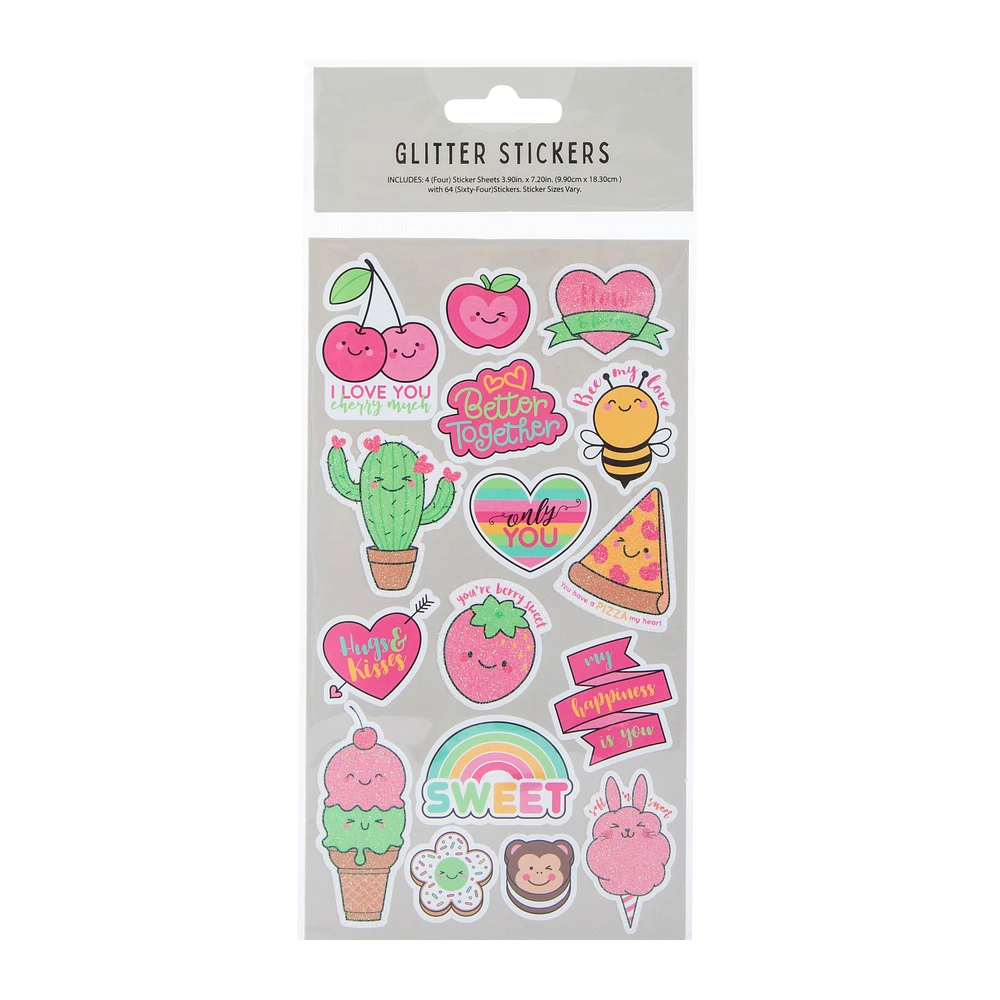 Five Below Kawaii glitter stickers 64-count | Hamilton Place