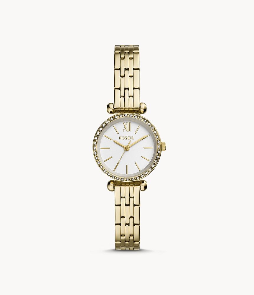 FOSSIL Tillie Mini Three-Hand Gold-Tone Stainless Steel Watch | Mall of ...