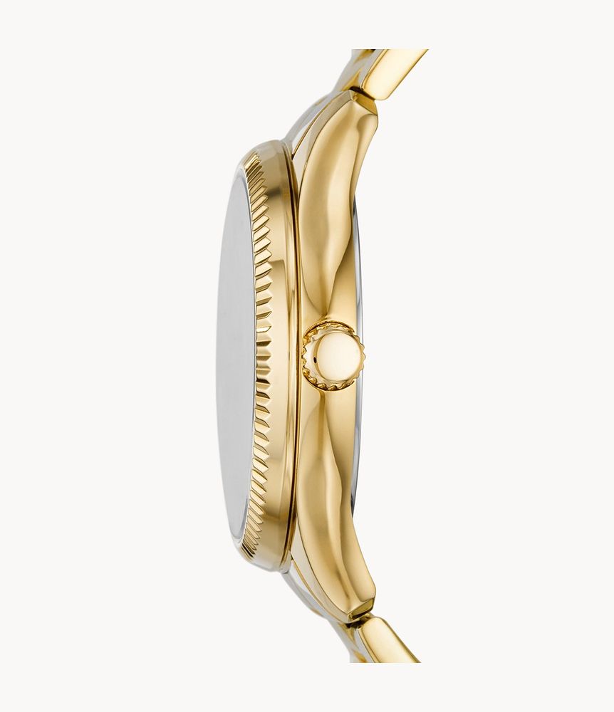 FOSSIL Rye Multifunction Gold-Tone Stainless Steel Watch | Mall of America®