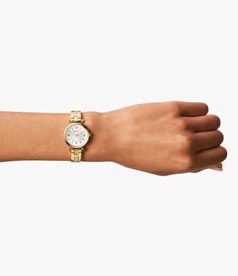 FOSSIL Carlie Three-Hand Gold-Tone Stainless Steel Watch | Mall of America®