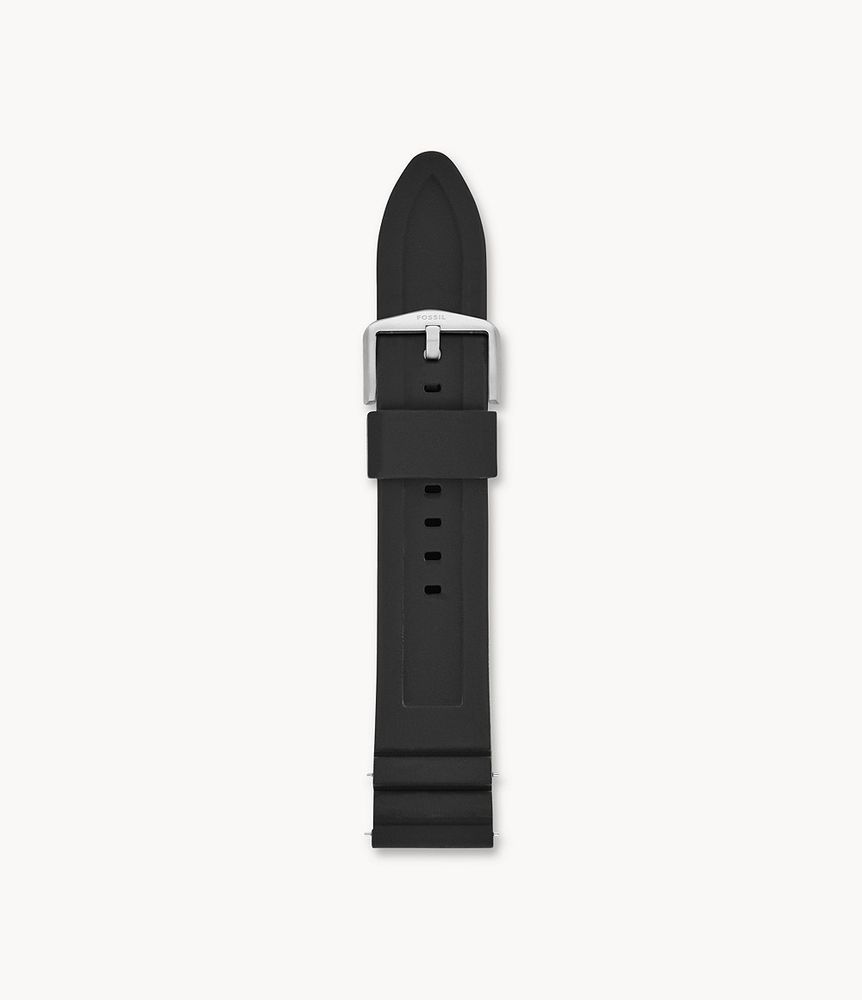 FOSSIL 22mm Black Silicone Watch Strap | Mall of America®