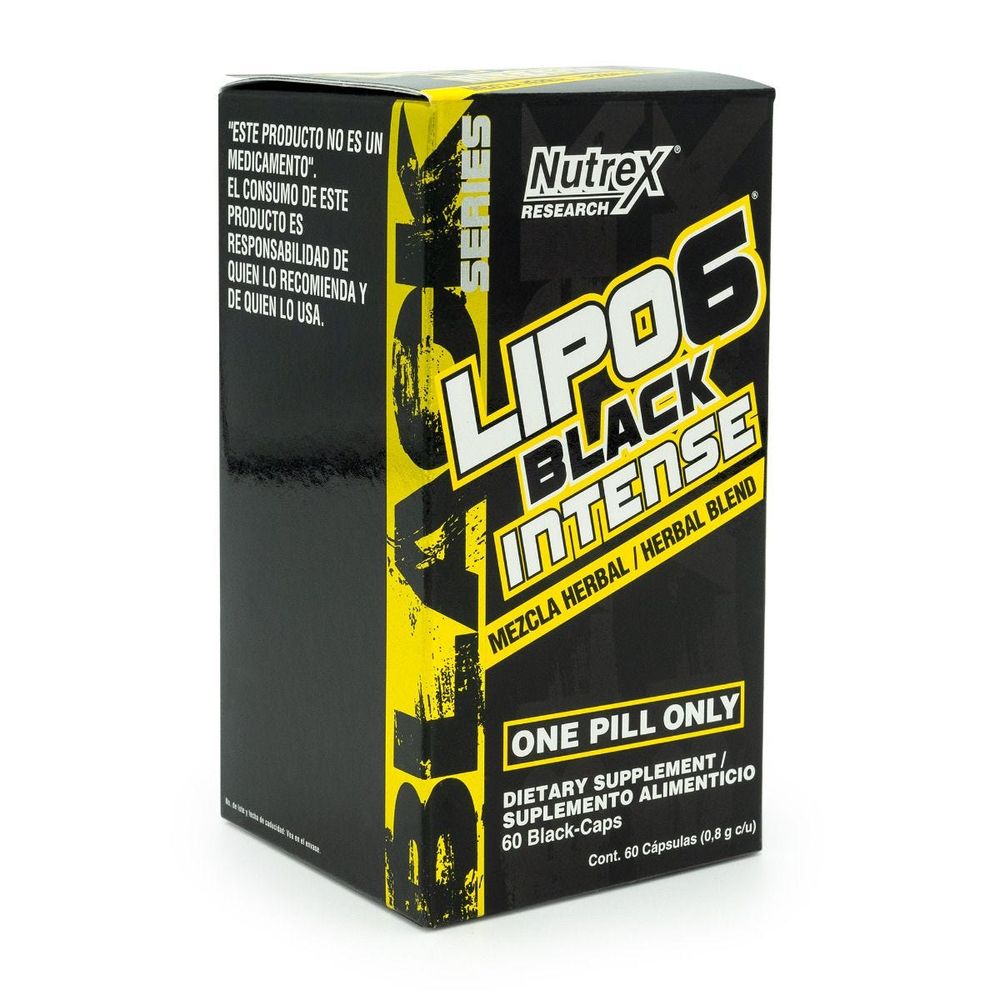 GNC Lipo 6 Black Intense Nutrex Research 60 Cápsulas | Paseo Interlomas ...