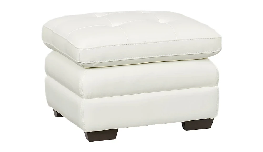 Havertys leather ottoman store