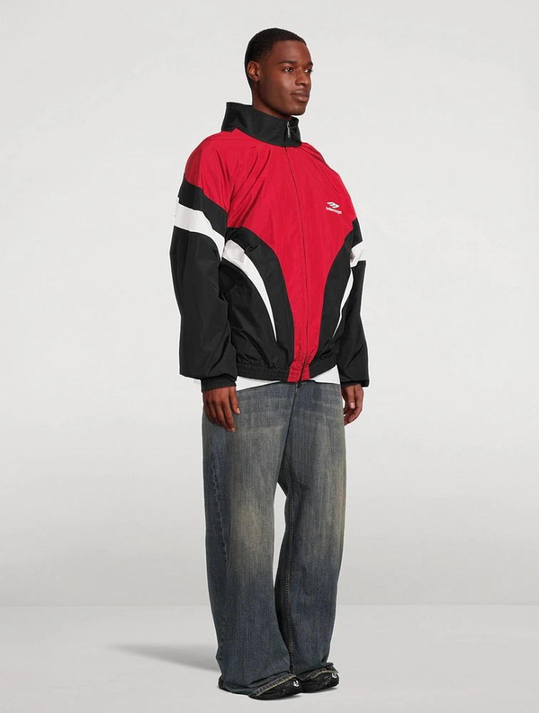 BALENCIAGA 3B 3B Sports Icon Off-Shoulder Track Jacket BALENCIAGA 3B 3B Sports Icon Off-Shoulder Track Jacket