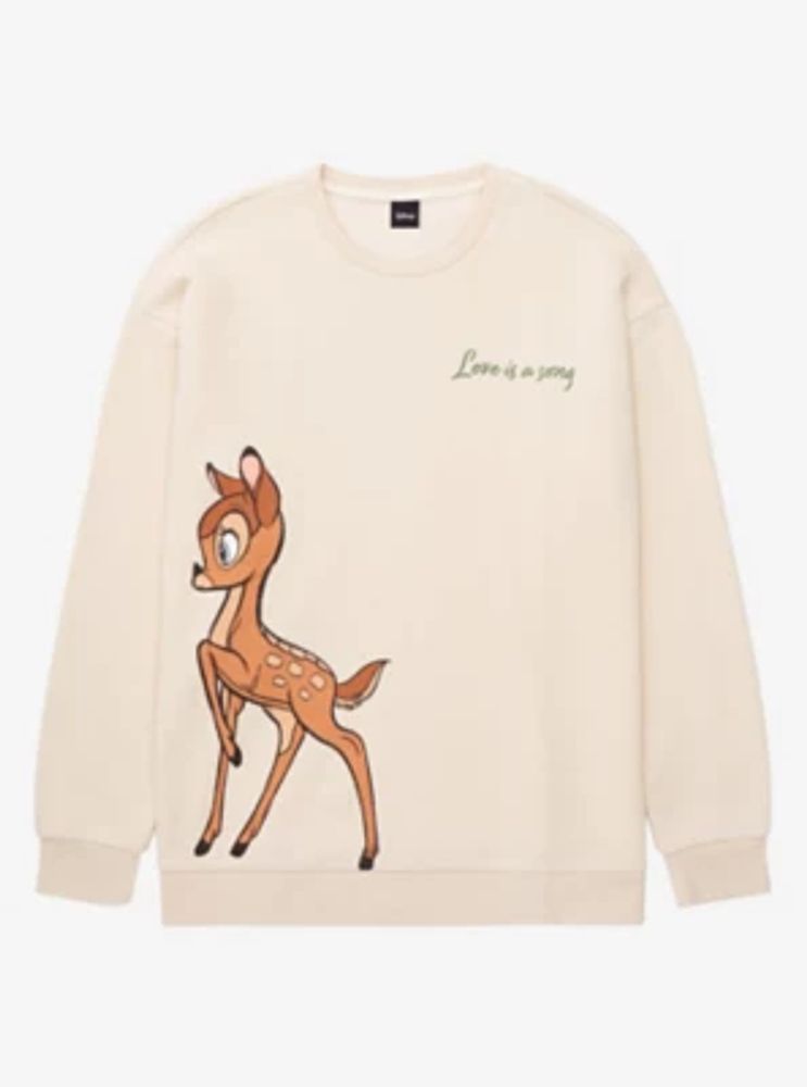 Boxlunch Disney Bambi Faline Love is a Song Crewneck - BoxLunch ...