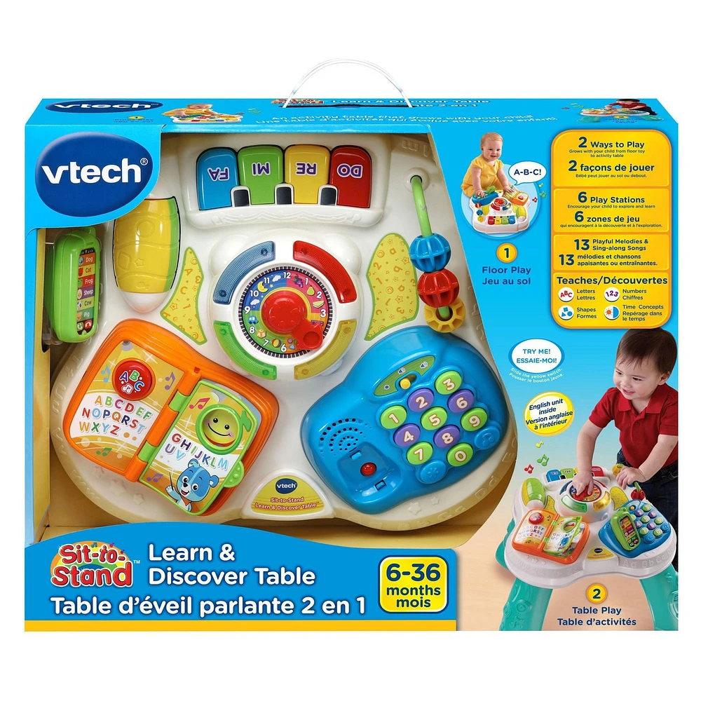 VTech Table d’éveil parlante 2 en 1 - Version anglaise (Exclusif à ...