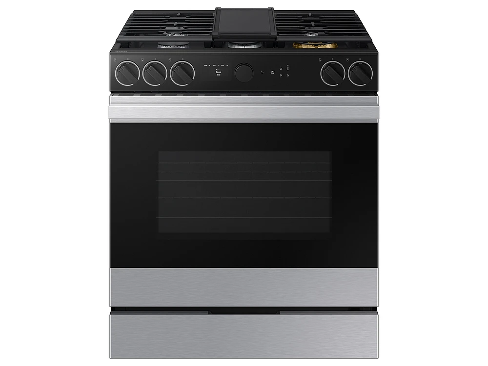 Samsung Bespoke 6.0 cu. ft. Smart Slide-In Gas Range with Smart Oven ...