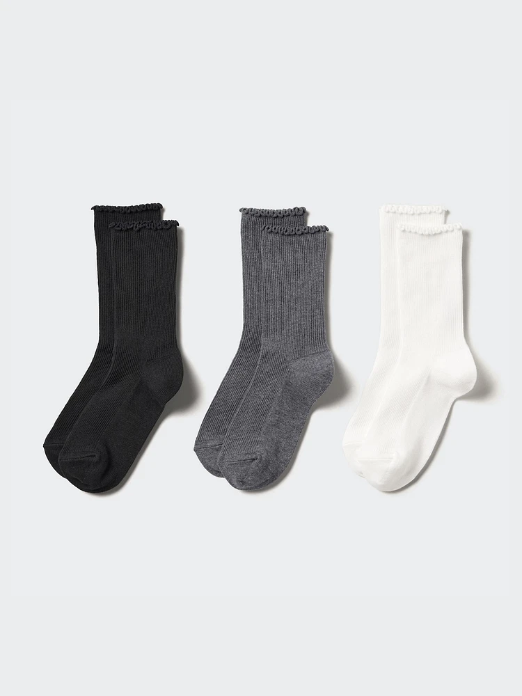 UNIQLO Girls Socks (Frill, 3 Pairs) | King's Cross