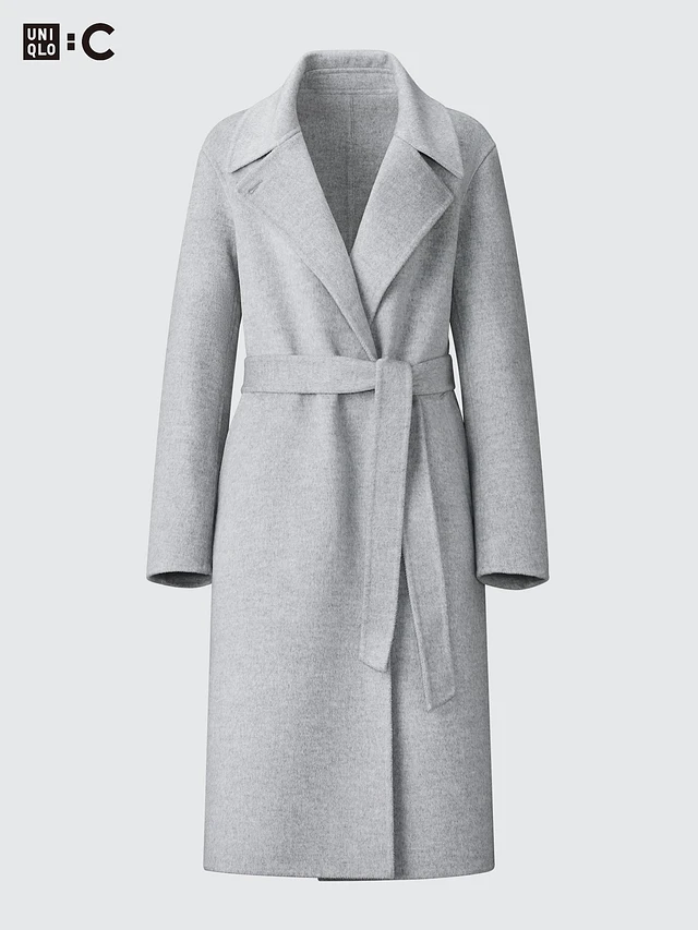 UNIQLO DOUBLE FACE WRAP COAT | Square One UNIQLO DOUBLE FACE WRAP COAT | Square One