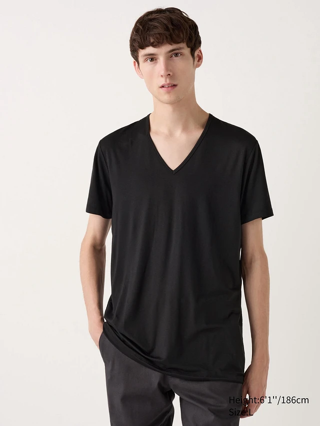 UNIQLO HEATTECH V Neck T-Shirt | King's Cross
