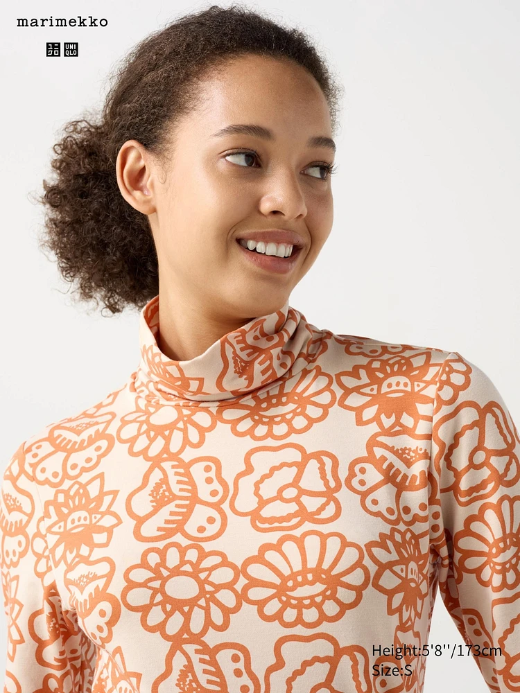 UNIQLO HEATTECH Turtleneck T-Shirt (Flowers) | King's Cross