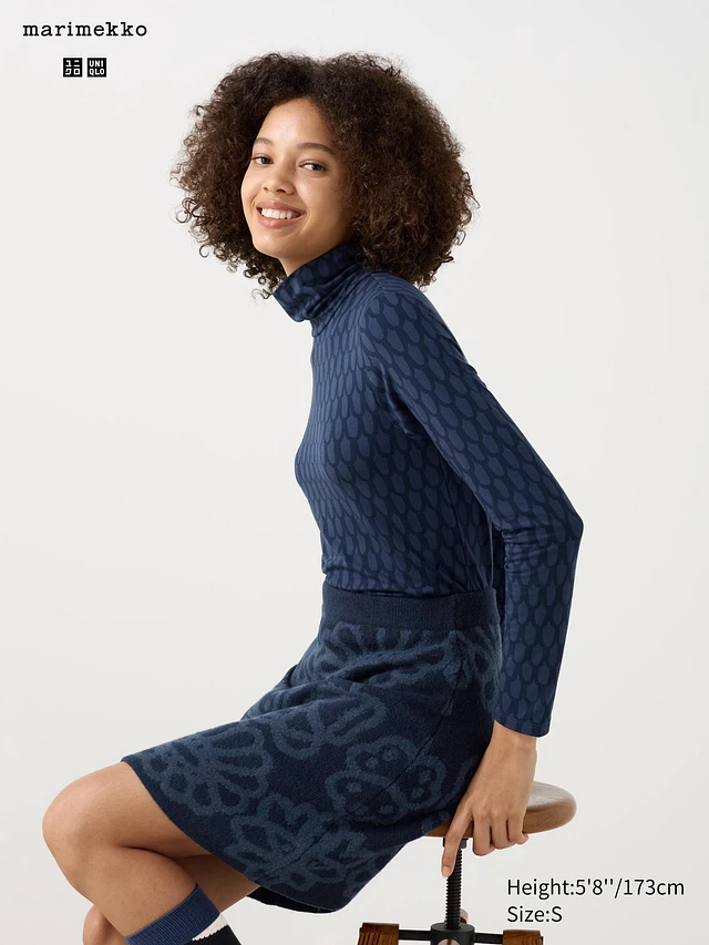 UNIQLO HEATTECH Turtleneck T-Shirt (Patterned) | King's Cross