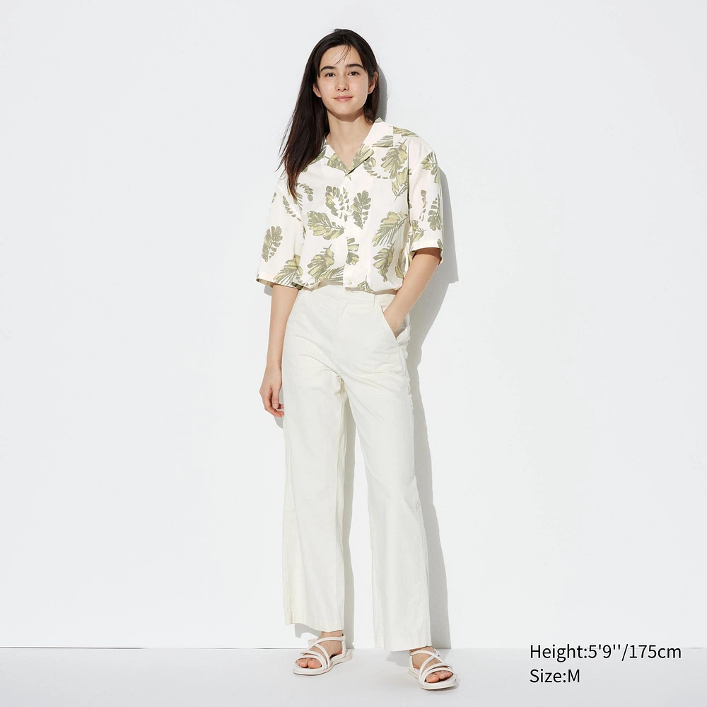 UNIQLO Modal Open Collar Short-Sleeve Printed Shirt | Pike UNIQLO Modal Open Collar Short-Sleeve Printed Shirt | Pike