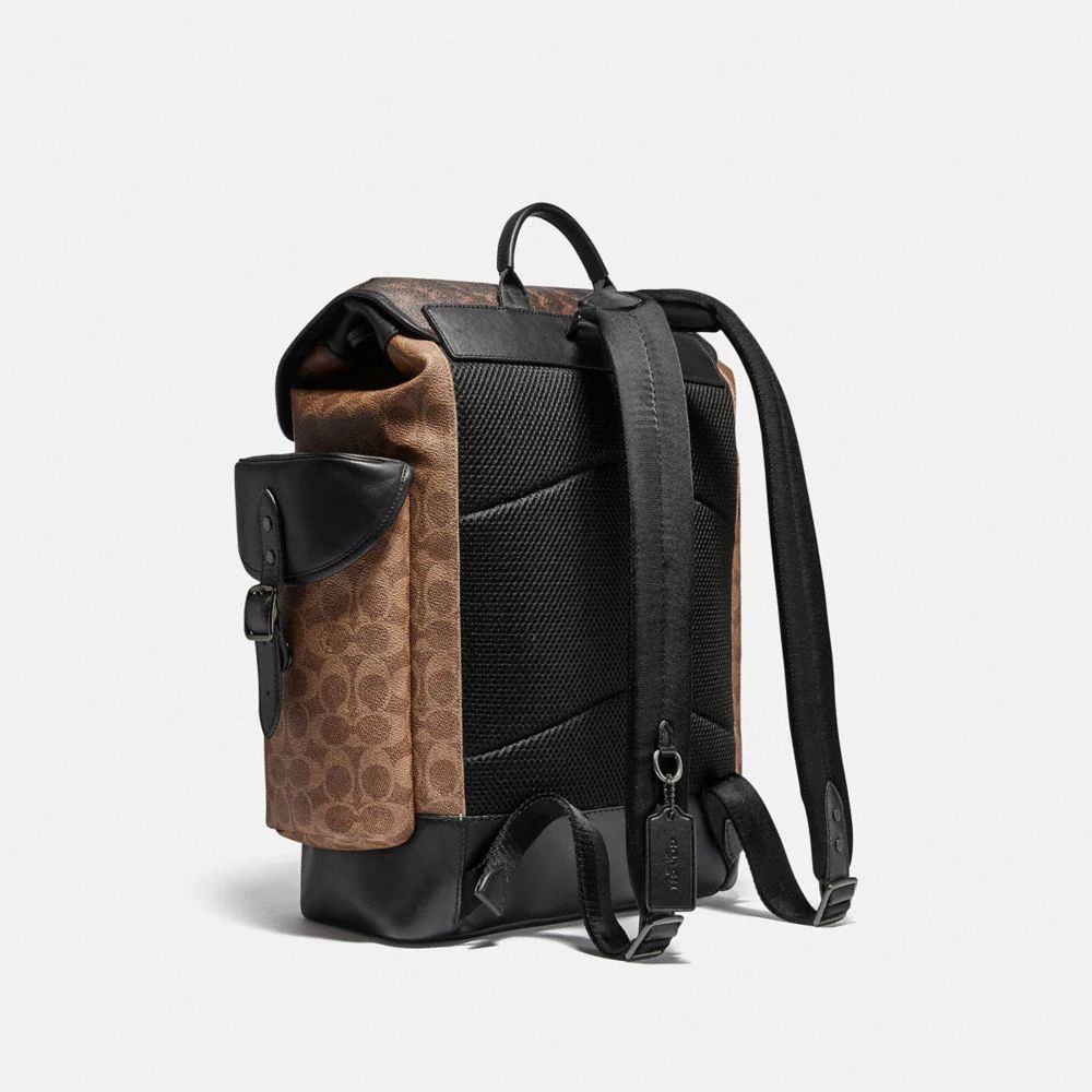 COACH® Hitch Backpack In Signature Canvas With Horse And Carriage Print ...