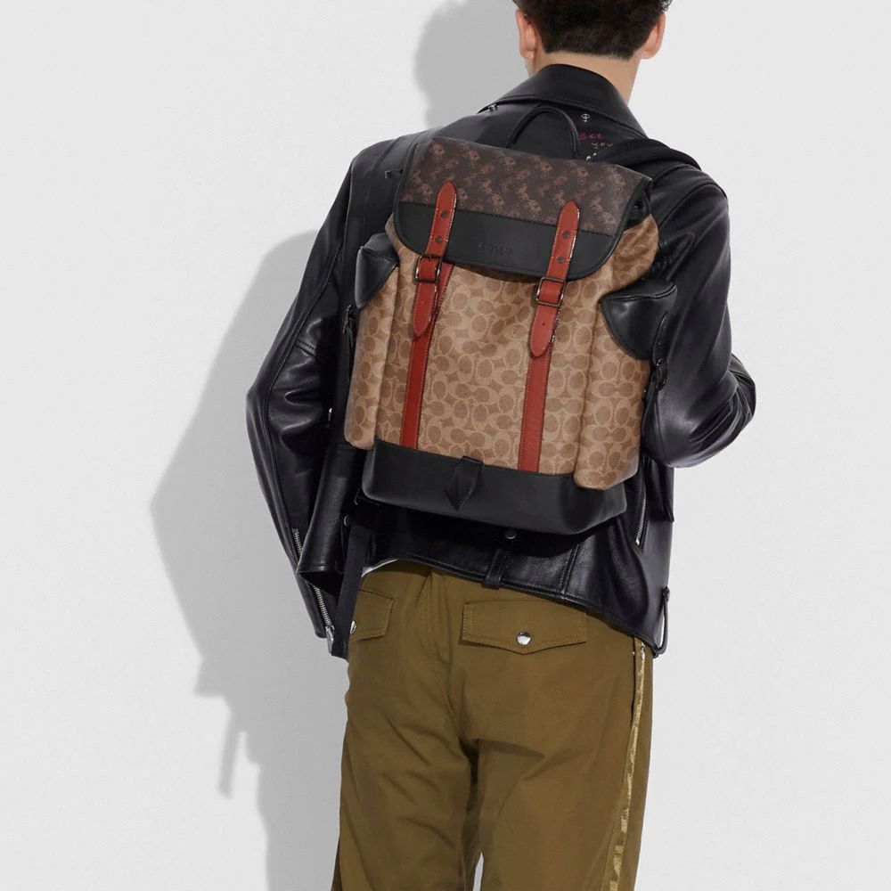 COACH® Hitch Backpack In Signature Canvas With Horse And Carriage Print ...