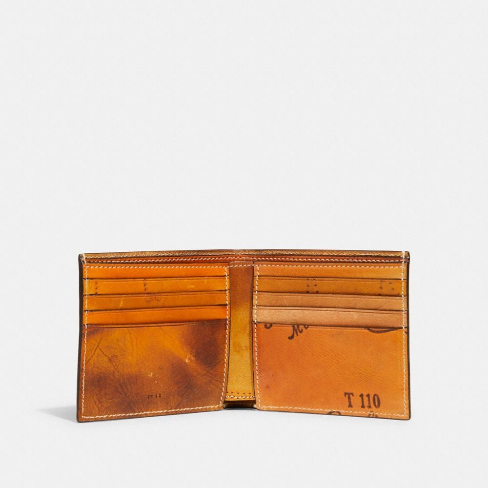 COACH® Double Billfold Wallet In Upcycled Baseball Glove Leather | Mall ...