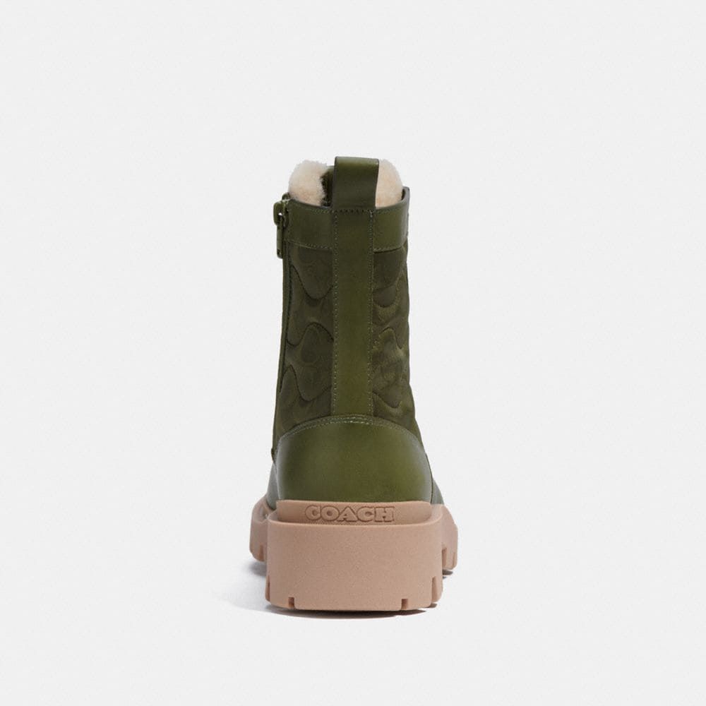 COACH® Citysole Lace Up Boot With Shearling And Recycled Polyester ...