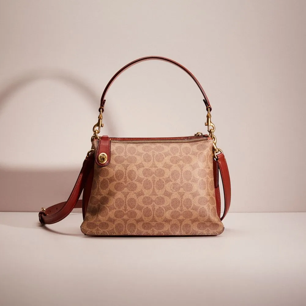 Coach Restored Double Zip Shoulder Bag In Signature Canvas | Mall of ...