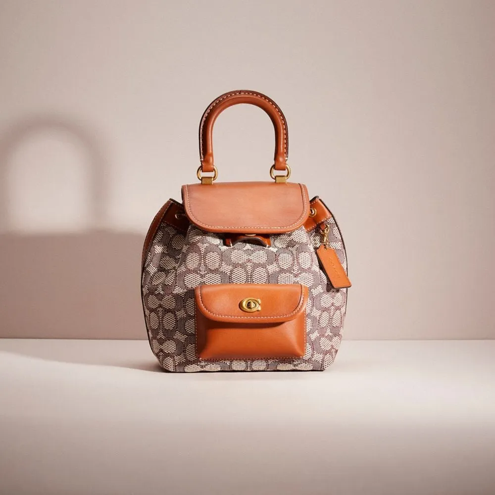 Coach Restored Riya Backpack 21 In Signature Textile Jacquard | Mall of ...