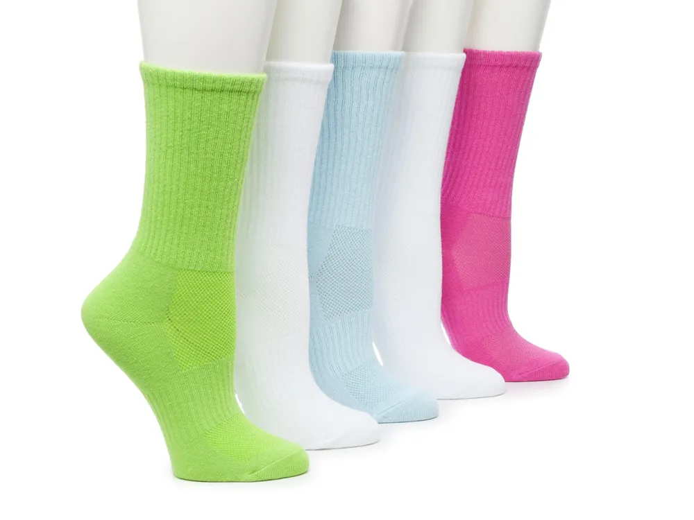 Steve Madden 5-Pair Athletic Crew Socks | Hamilton Place