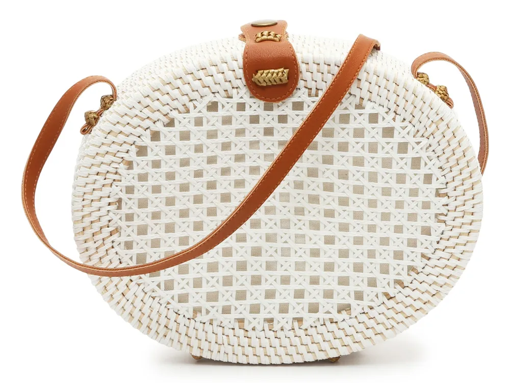 Crown Vintage Woven Oval Crossbody | Hamilton Place