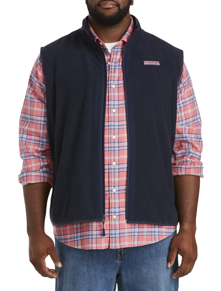 Vineyard vines Harbor Fleece Zip-Front Vest | Hamilton Place