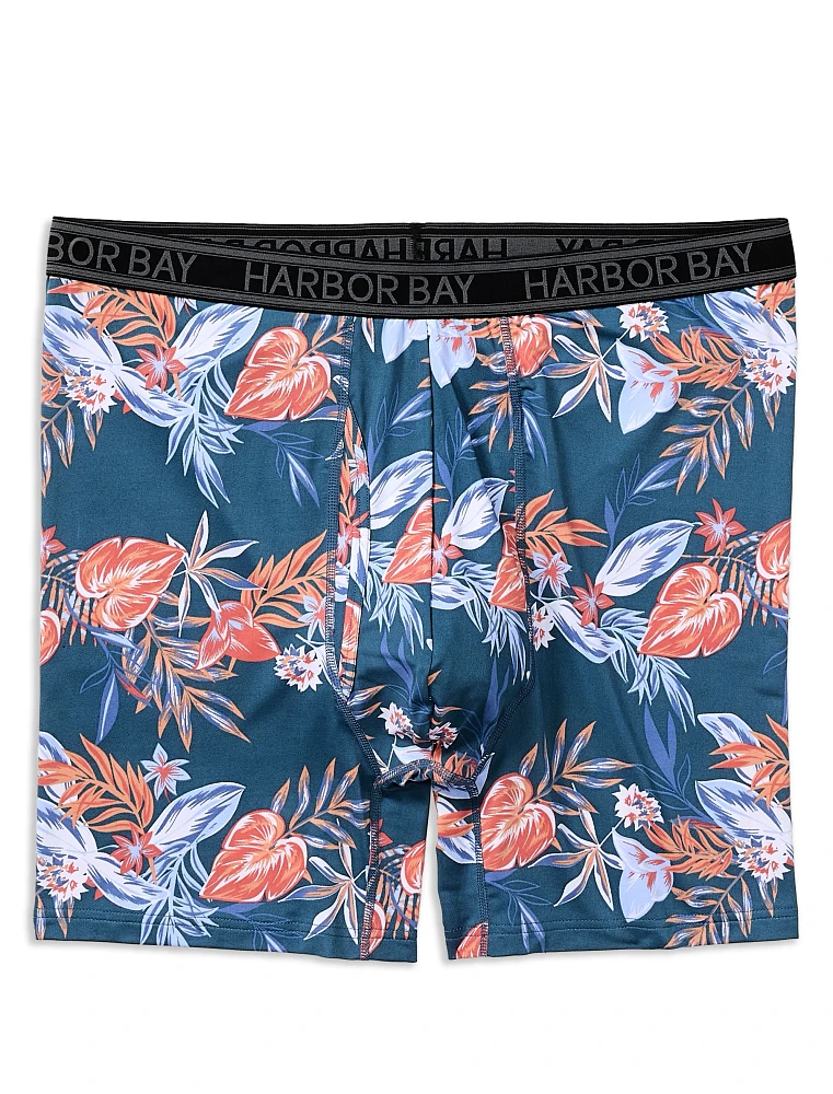 Harbor Bay Tropical Print Performance Boxer Briefs | Hamilton Place