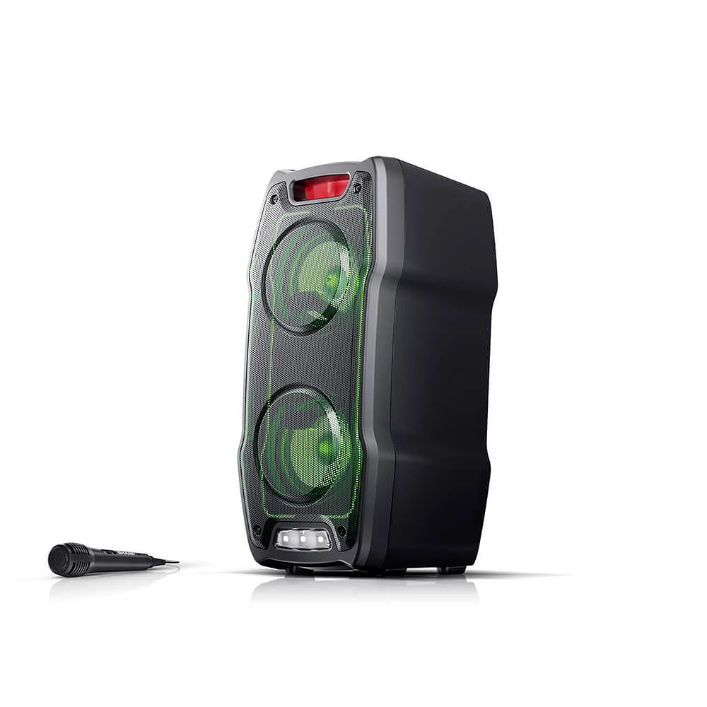 Sharp Party Speaker System with Microphone - Black | Electronic Express ...