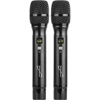 Supersonic UHF Dual Flixed Microphone System with Dual Transmitters ...