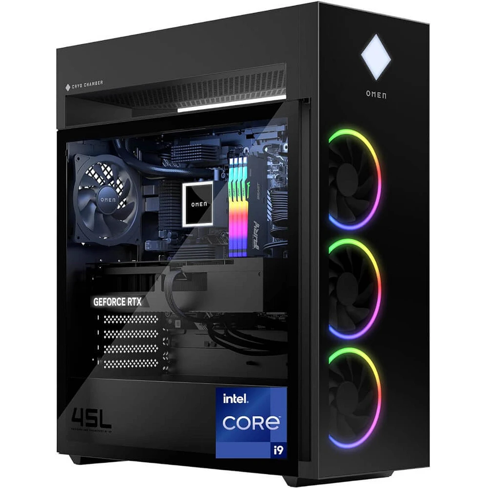 HP OMEN 45L Gaming Desktop - Intel Core i9-14900K - NVIDIA RTX 4090 ...