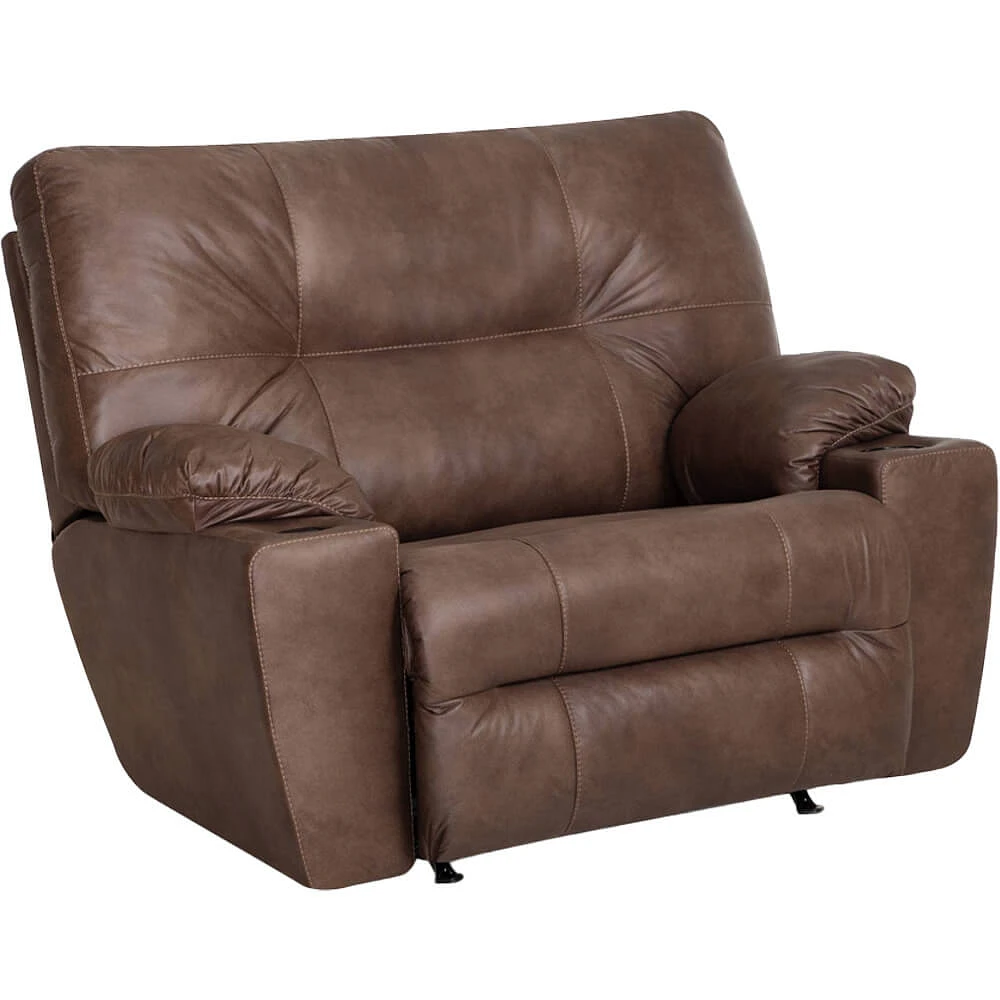 Franklin Burton Fabric Extra Wide Snuggler Rocker Recliner - Halston ...