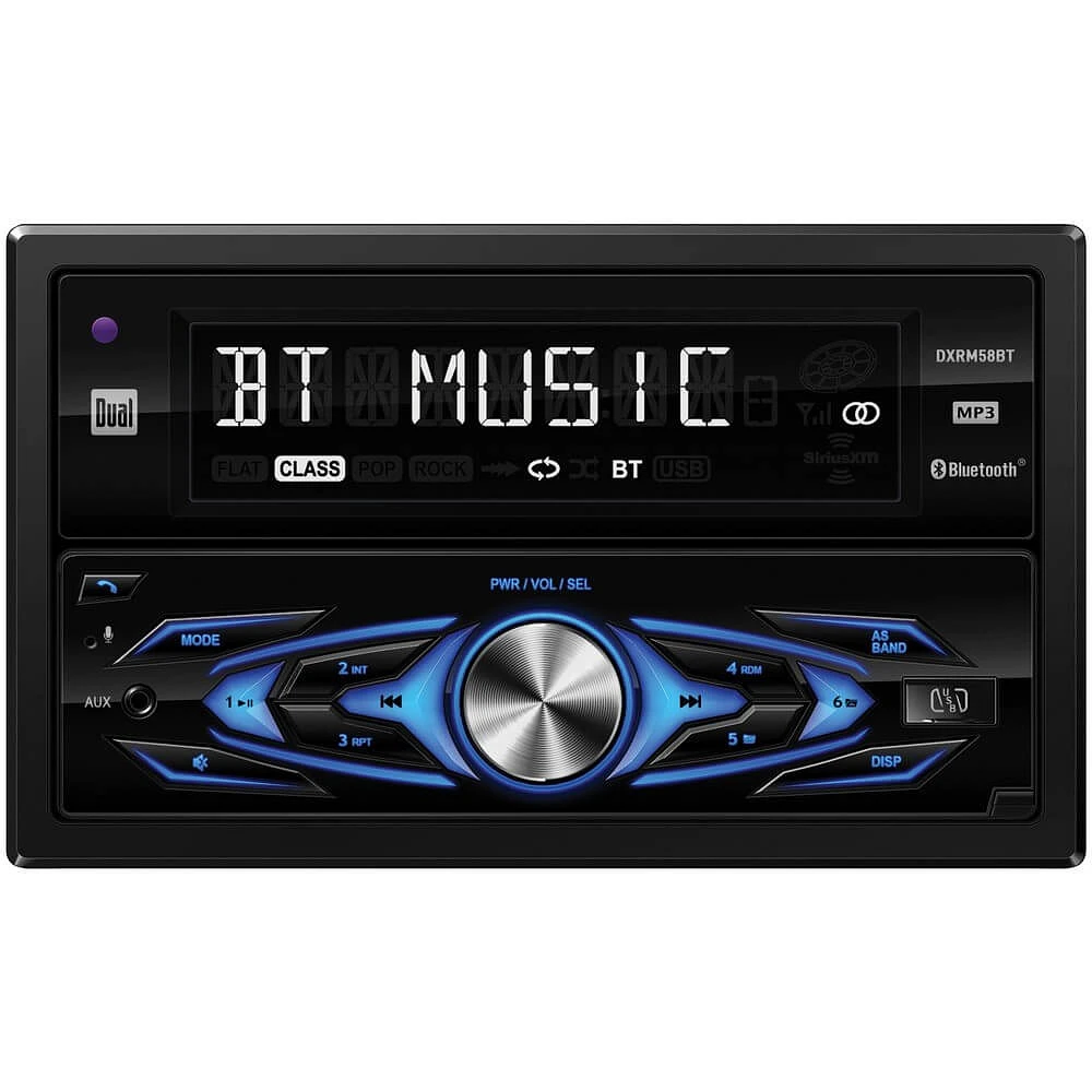 Dual DXRM58BT Double-DIN Car Stereo with Bluetooth | Electronic Express ...