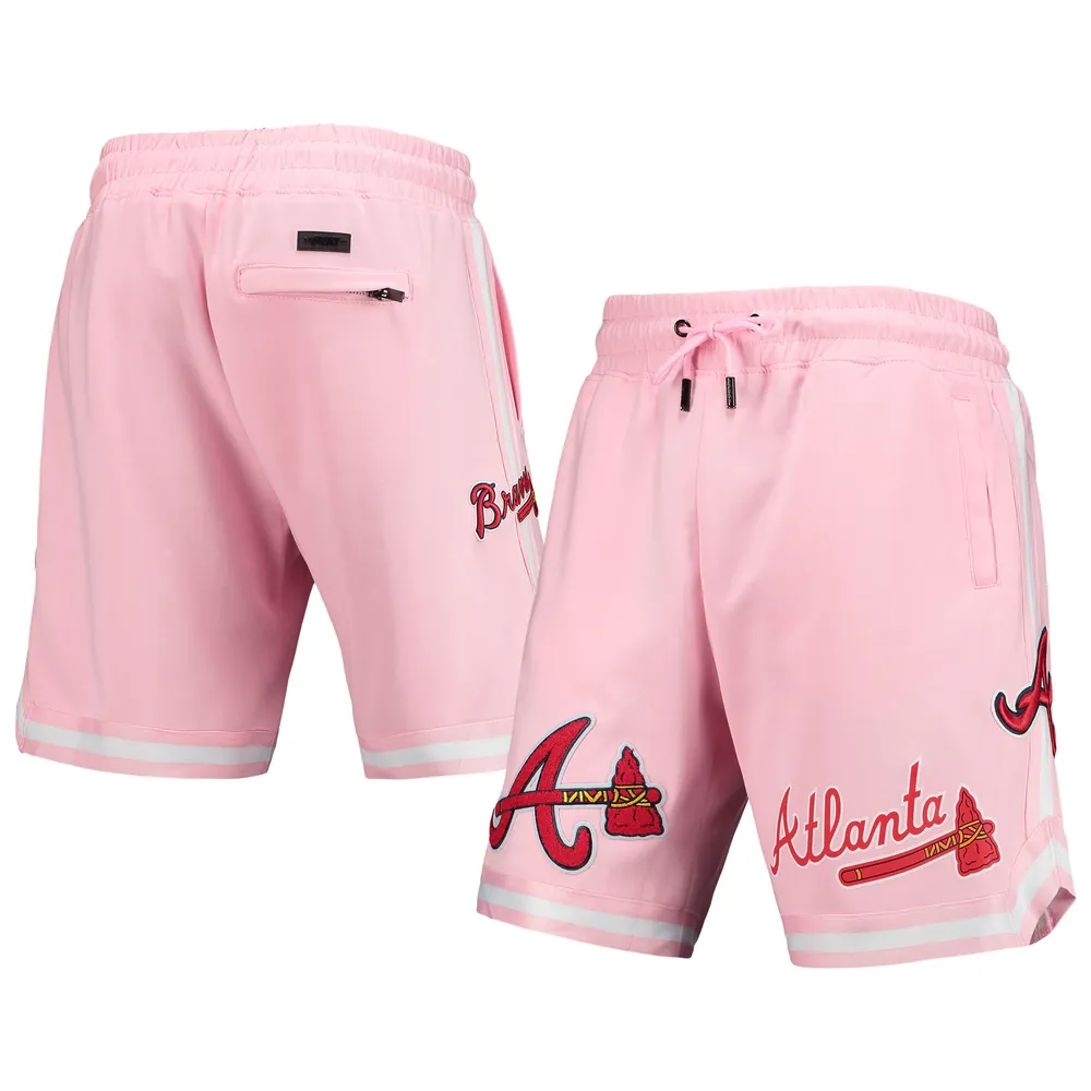 Lids Atlanta Braves Pro Standard Logo Club Shorts - Pink | Hamilton Place