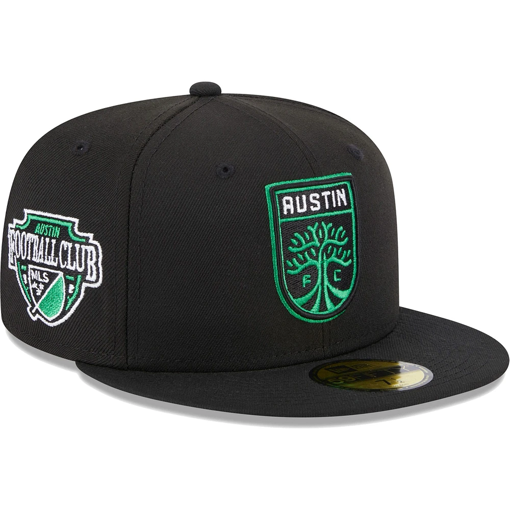 Lids Austin FC New Era Patch 59FIFTY Fitted Hat - Black | Alexandria Mall
