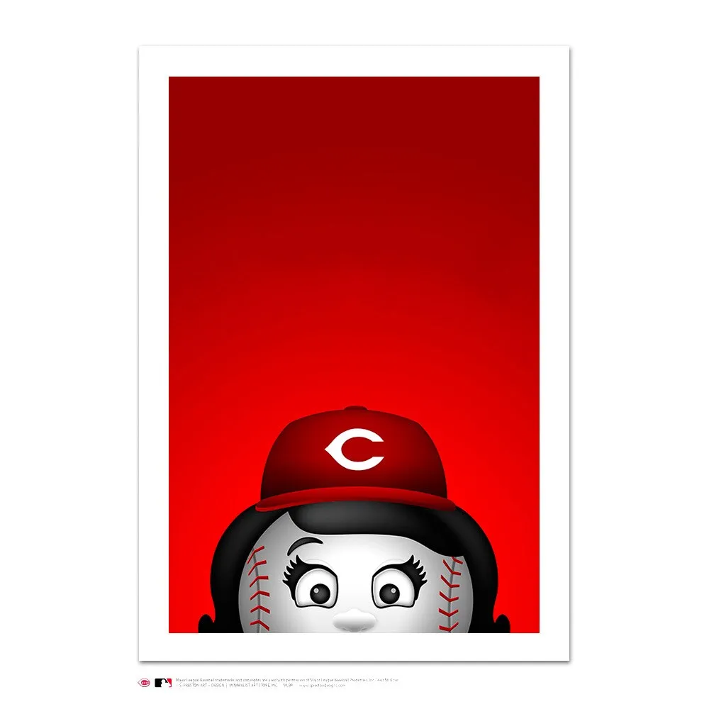 Lids Cincinnati Reds Rosie Red 14" x 20" Minimalist Mascot Art Giclee ...