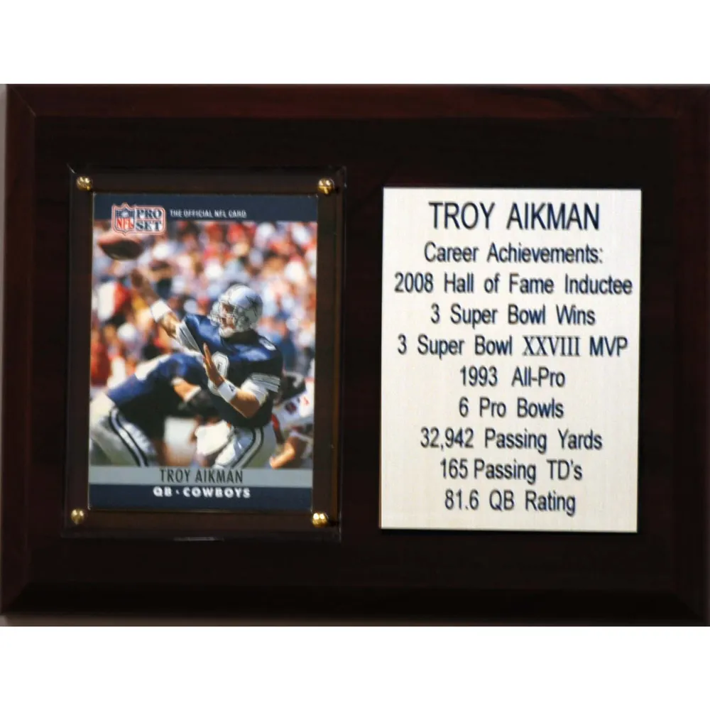 Lids Troy Aikman Dallas Cowboys 6'' x 8'' Plaque | Hamilton Place