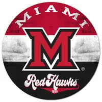 Lids Miami University RedHawks 20'' x 20'' Retro Logo Circle Sign ...