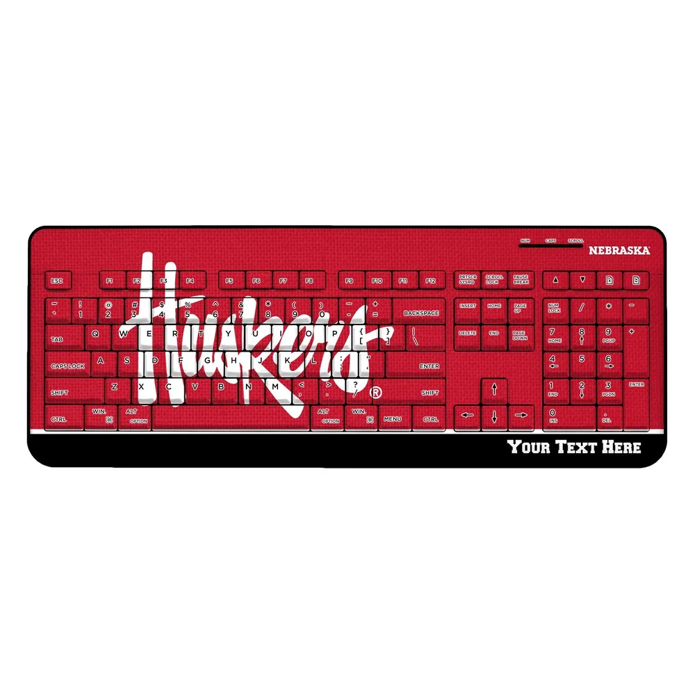 Lids Nebraska Huskers Secondary Logo Personalized Wireless Keyboard ...