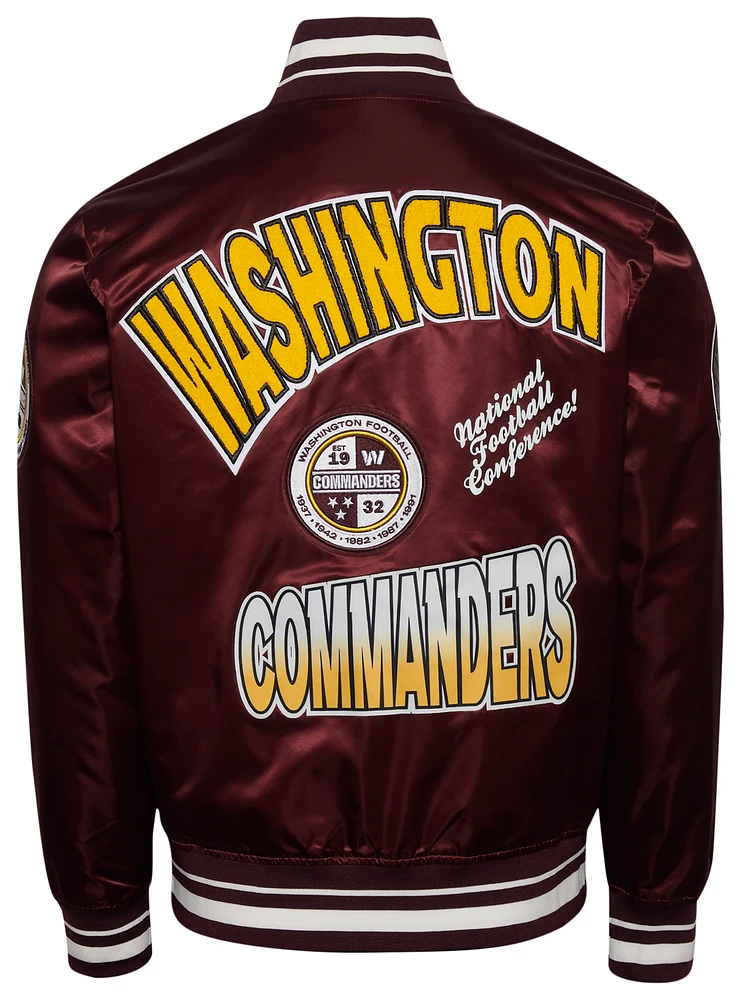 Pro Standard Wash Commanders Turn It Up M Rib Satin Jacket - Men's ...
