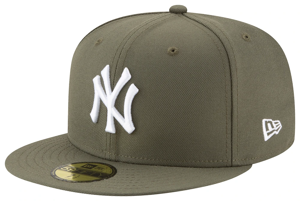 New Era Mens New Era Yankees 59Fifty Cap - Mens Olive/White Size 7 ...