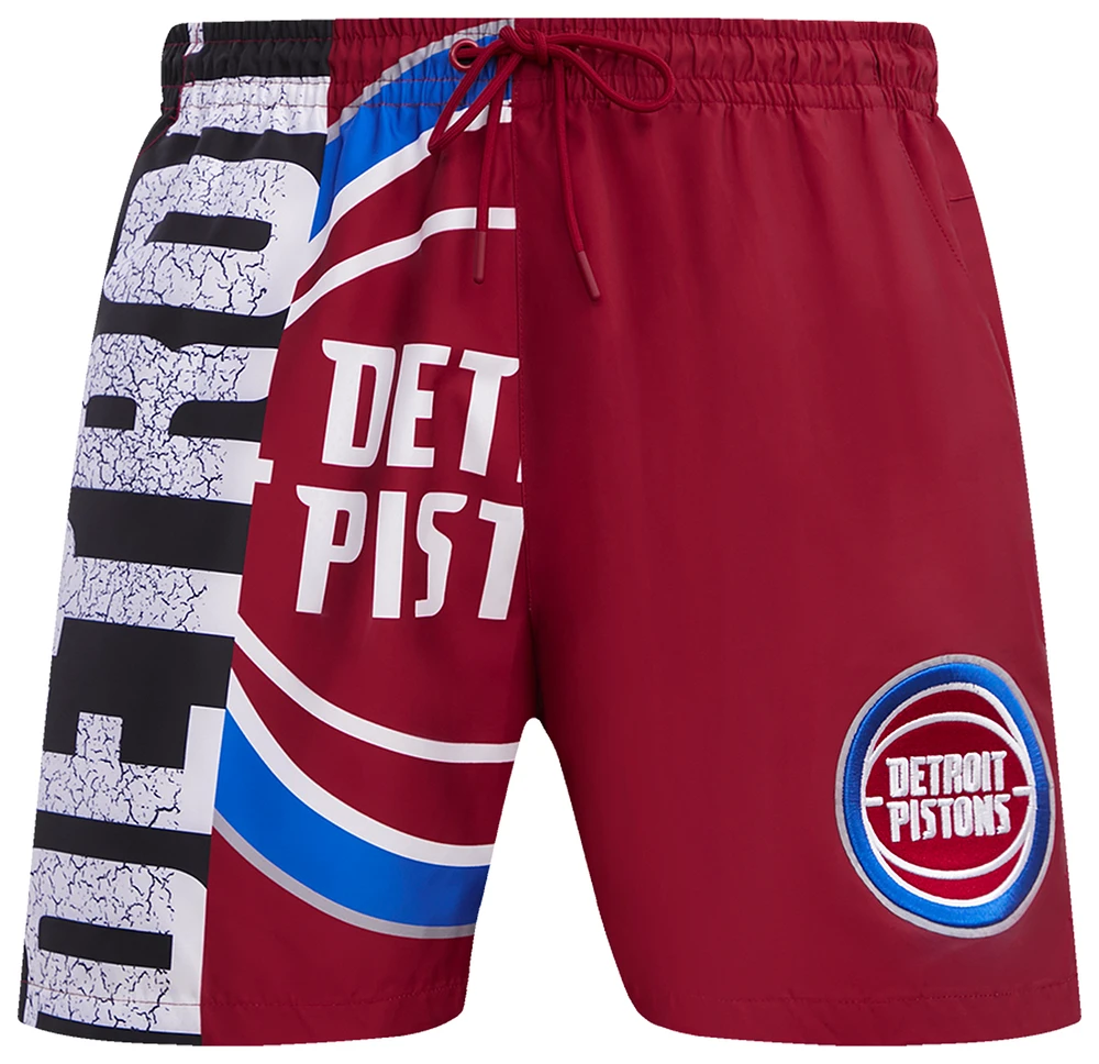 Pro Standard Mens Pistons Split Mash Up Logo Woven Shorts - Multi/Multi ...