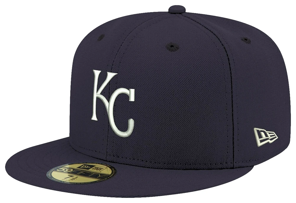 New Era Mens New Era Royals Logo White 59Fifty Fitted Cap - Mens Navy ...