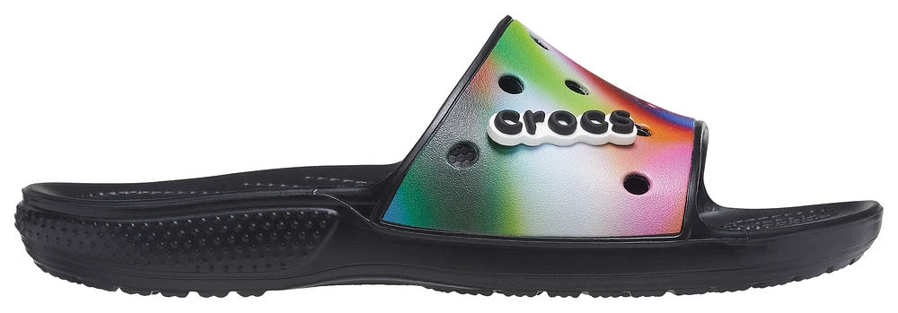 Crocs Mens Classic Slides - Shoes Black/Multi | Hamilton Place