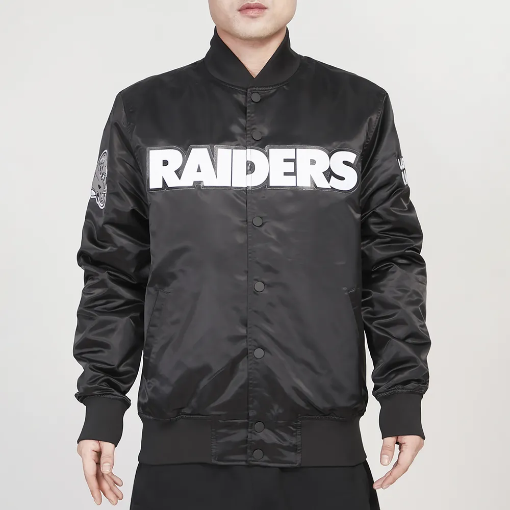 Pro Standard Mens Raiders Big Logo Satin Jacket - Black | Mall of America®