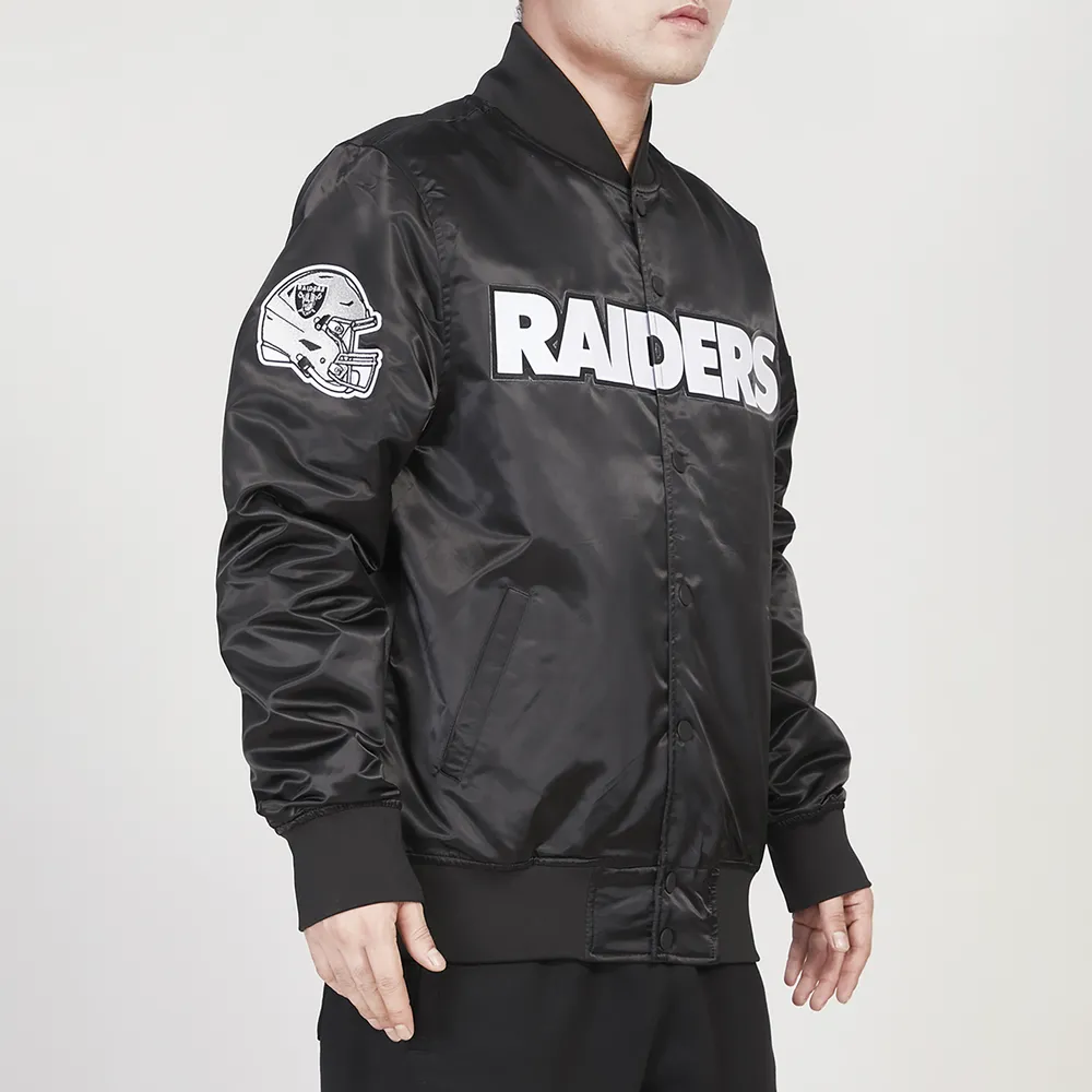 Pro Standard Mens Raiders Big Logo Satin Jacket - Black | Mall of America®