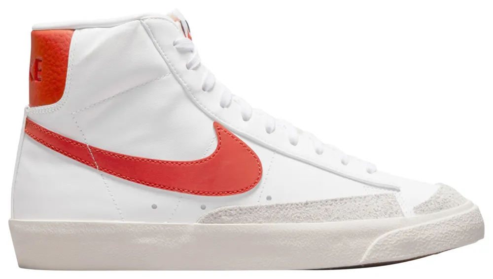Nike Womens Blazer Mid '77 FN - Shoes White/Orange | Hamilton Place